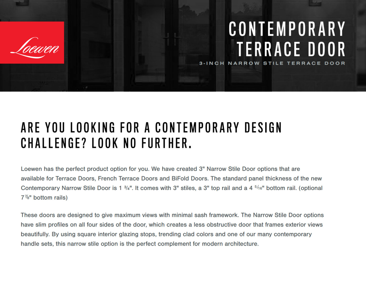 Swinging Terrace / French Doors - Loewen Windows