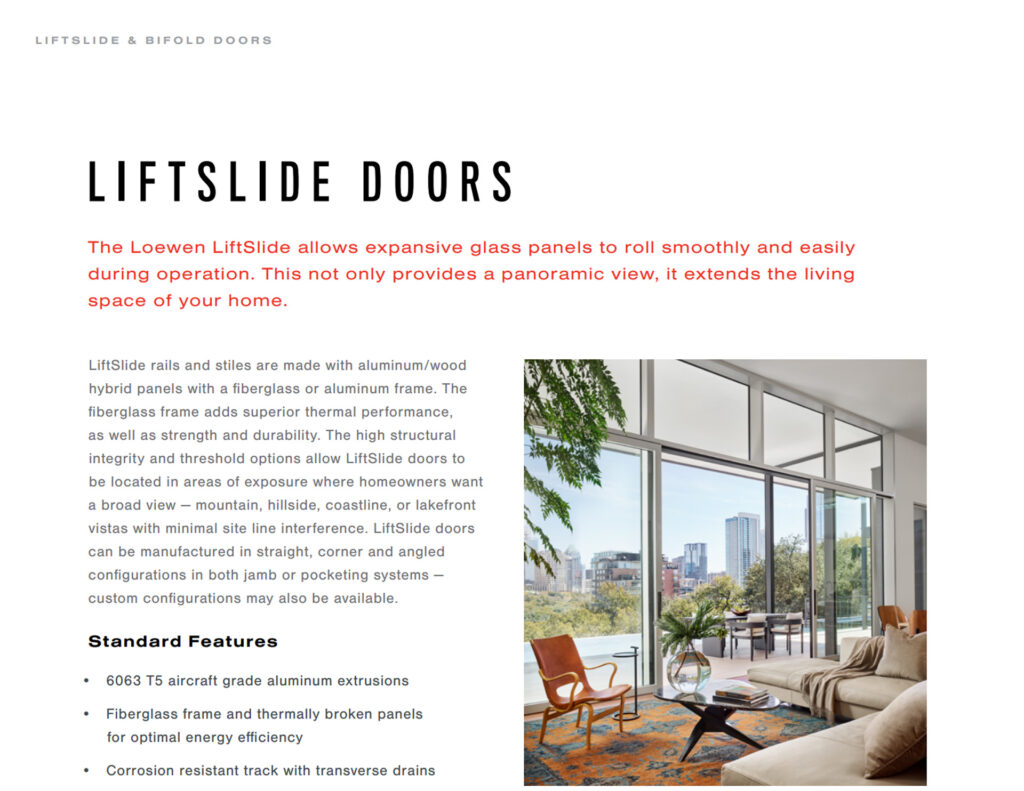 LiftSlide - Loewen Windows