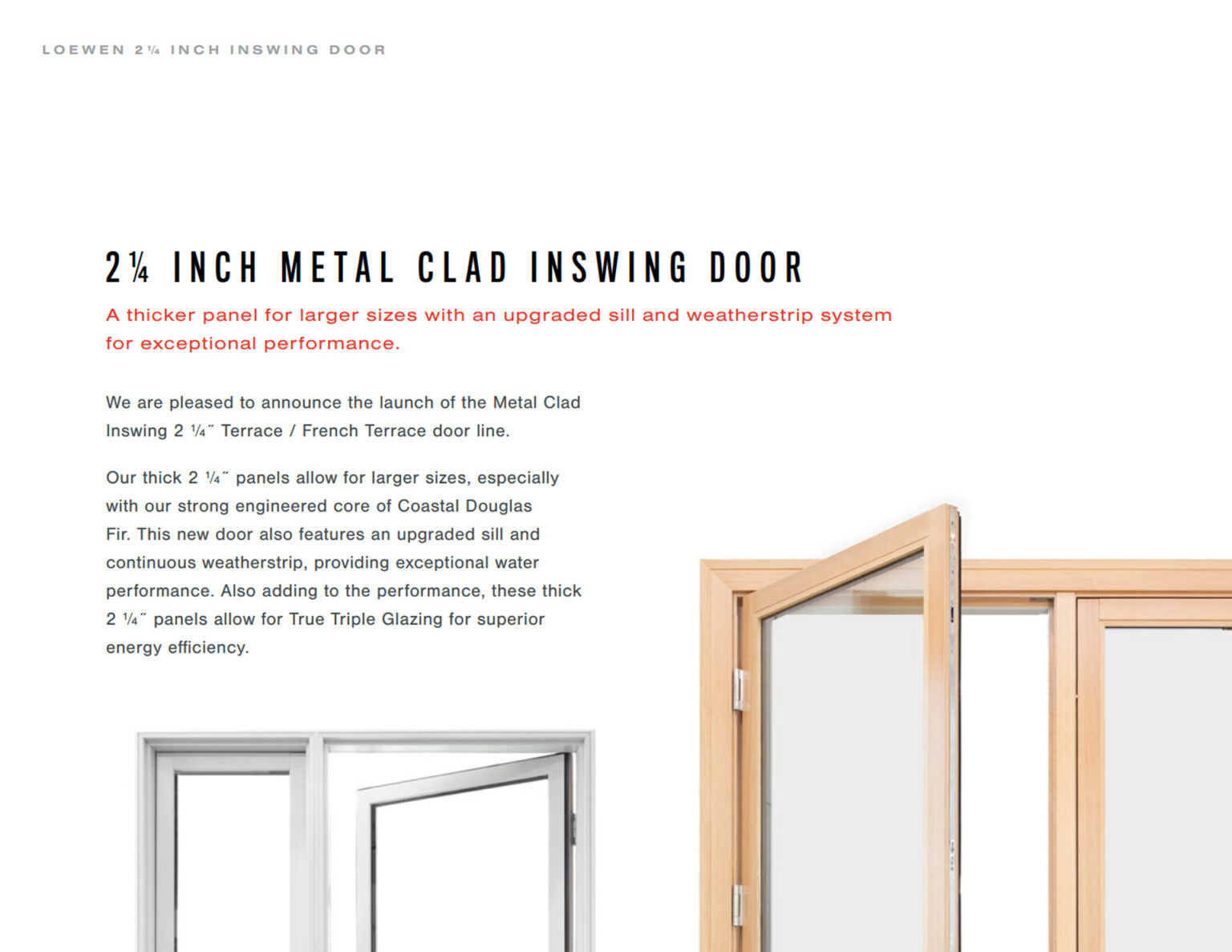 Swinging Terrace / French Doors - Loewen Windows